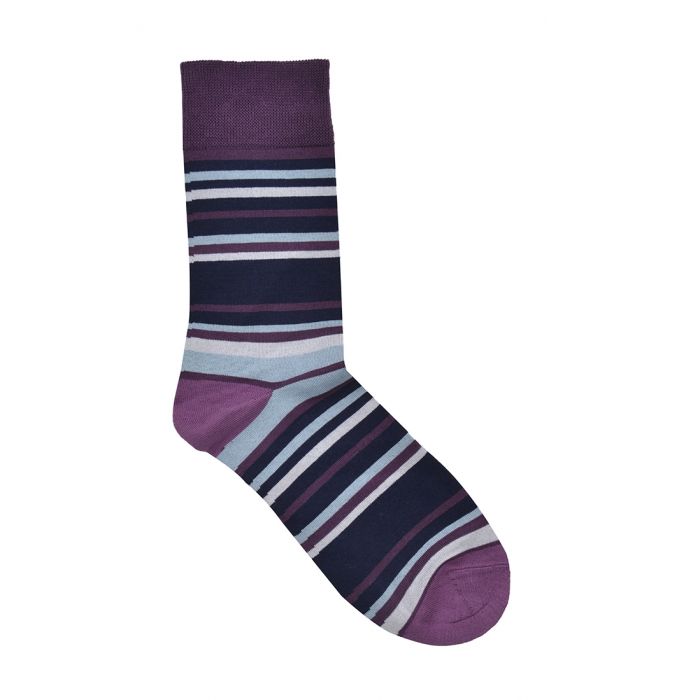 Purple Striped Socks